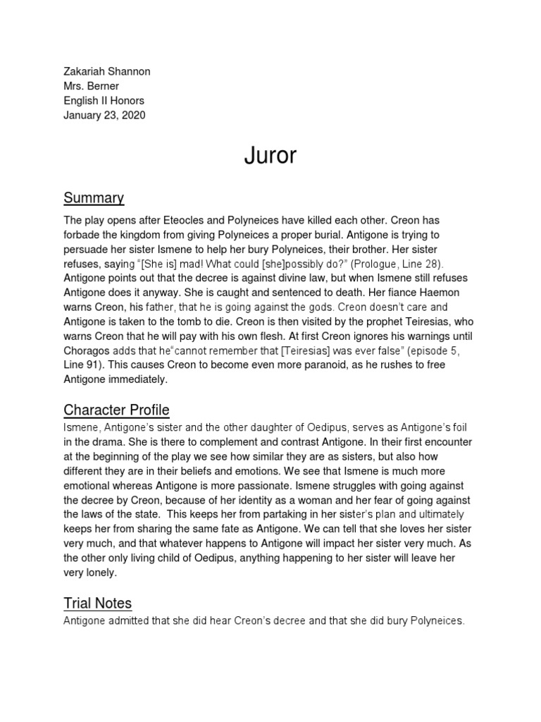 Antigone Mock Trial | PDF | Theban Mythology | Ancient Thebes (Boeotia)