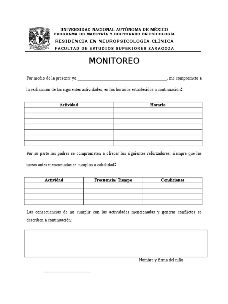 Formato Contrato Conductual | PDF
