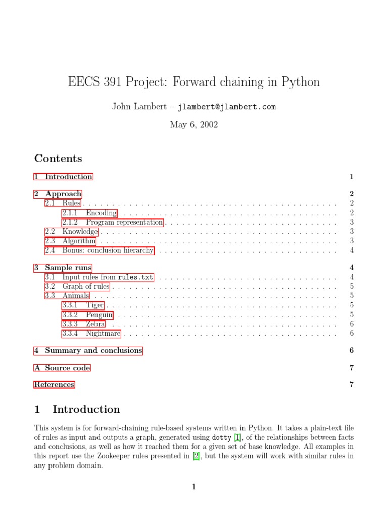 Forward Chaining in Python | PDF | Text File | Areas Of Computer Science