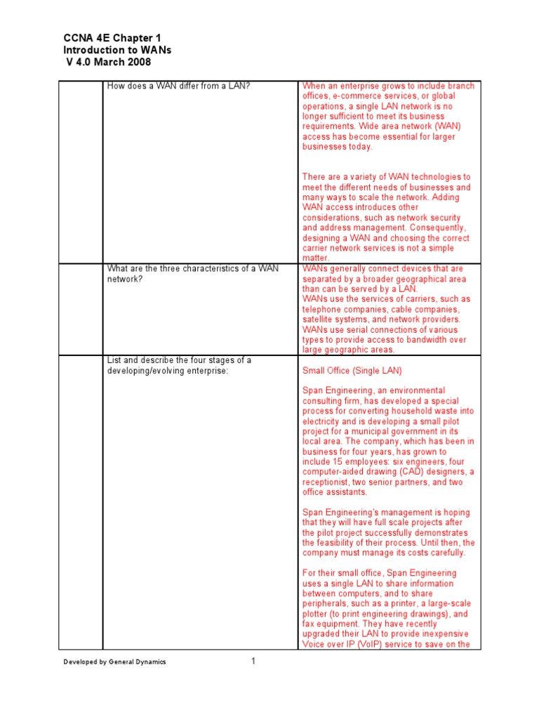 CCNA4E 40 SG CH 1 | PDF | Computer Network | Virtual Private Network