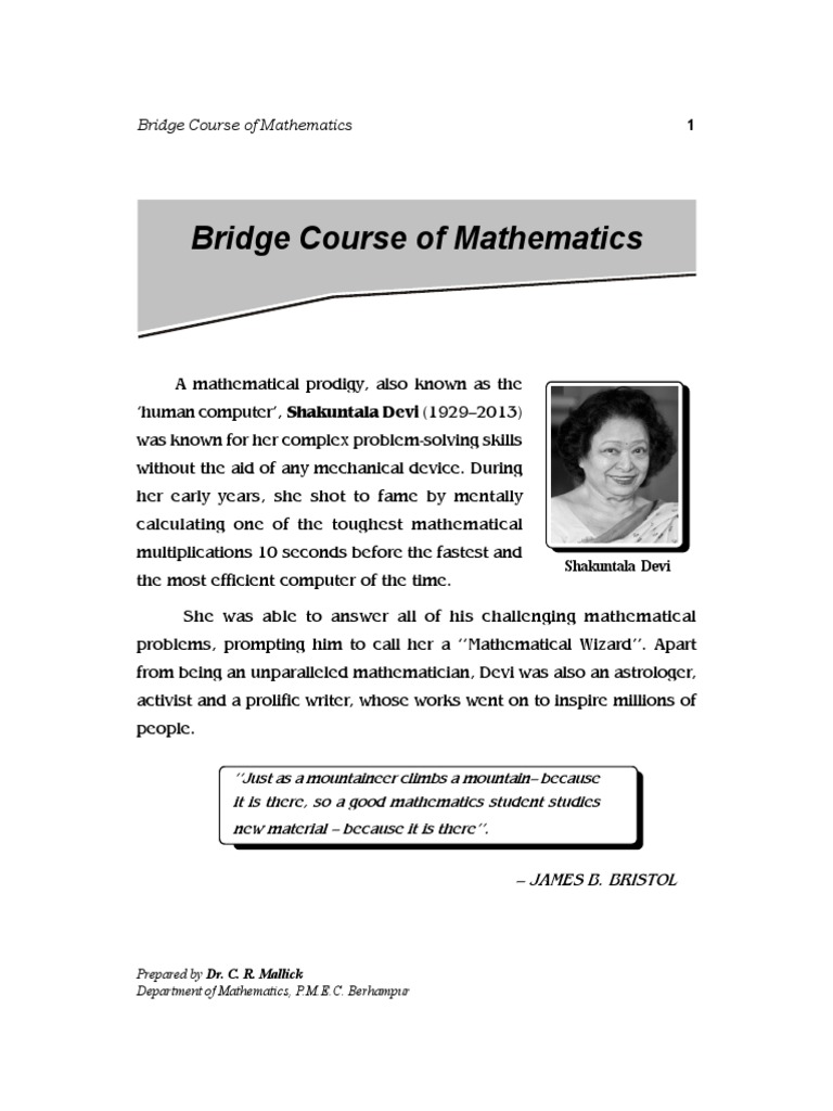 Bridge Course Math PDF | PDF | Triangle | Angle