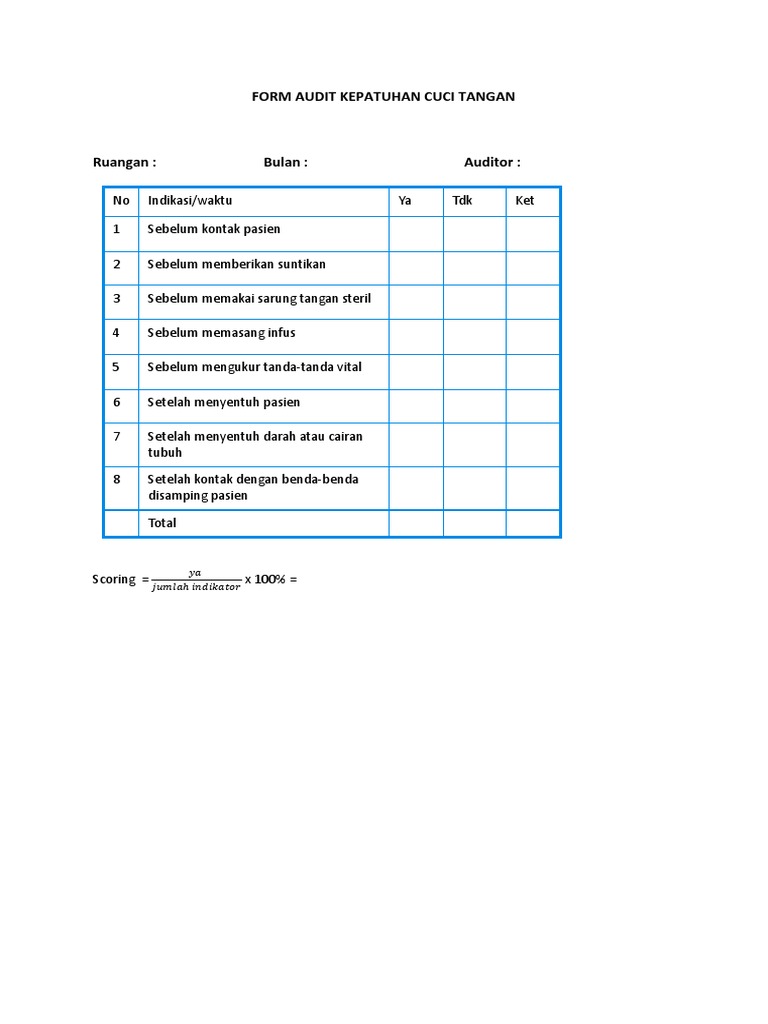 Form Hand Hygiene | PDF