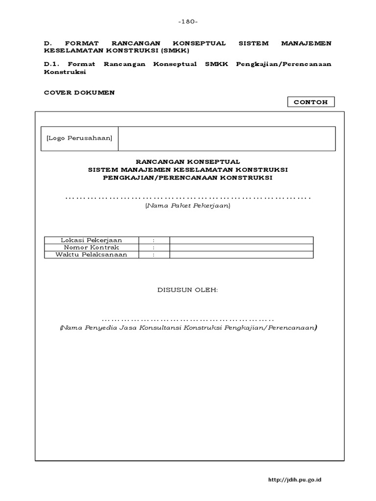 05 Sub Lampiran D Format Rancangan Konseptual SMKK PDF | PDF