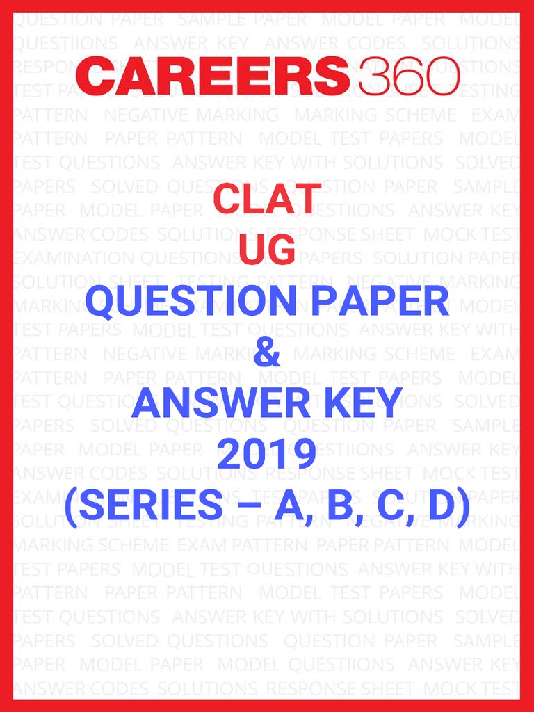 CLAT UG Question Paper and Answer Key 2019 PDF | PDF | Invention ...