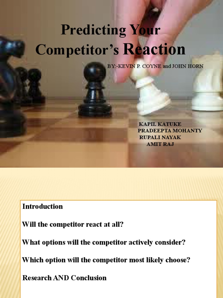 Predicting Your Competitor's: Reaction | PDF | Game Theory ...
