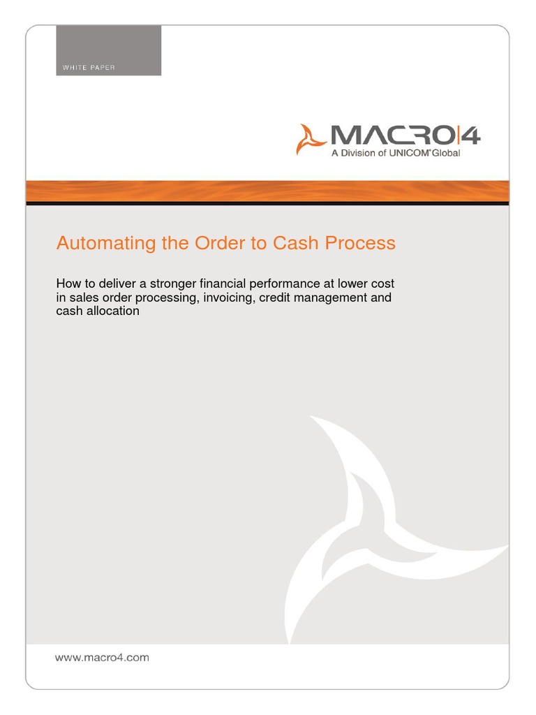 Automating Order to Cash Processes | PDF