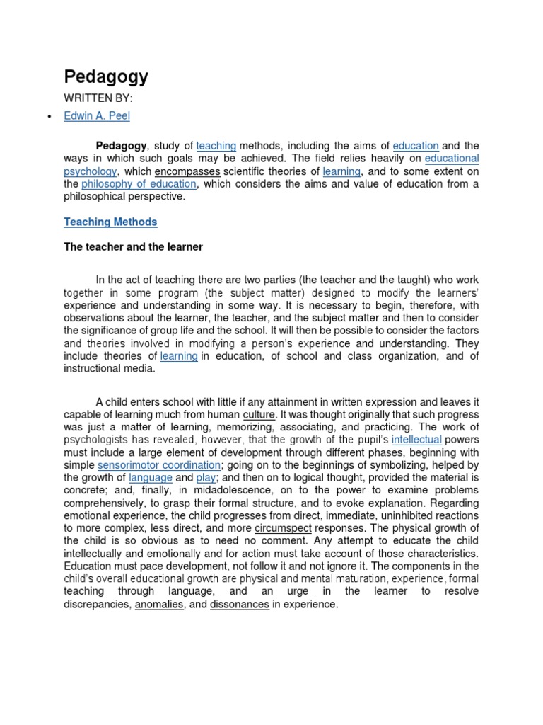 Pedagogy Pdf