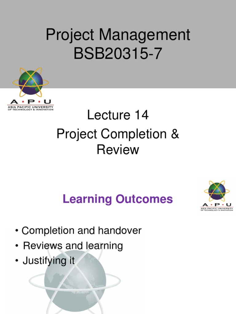Project Management APU Lec 14 | PDF