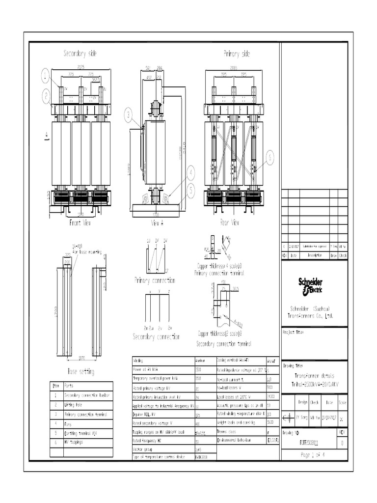 Trihal 2500kVA-20-0.4kV AL With Enclosure | PDF