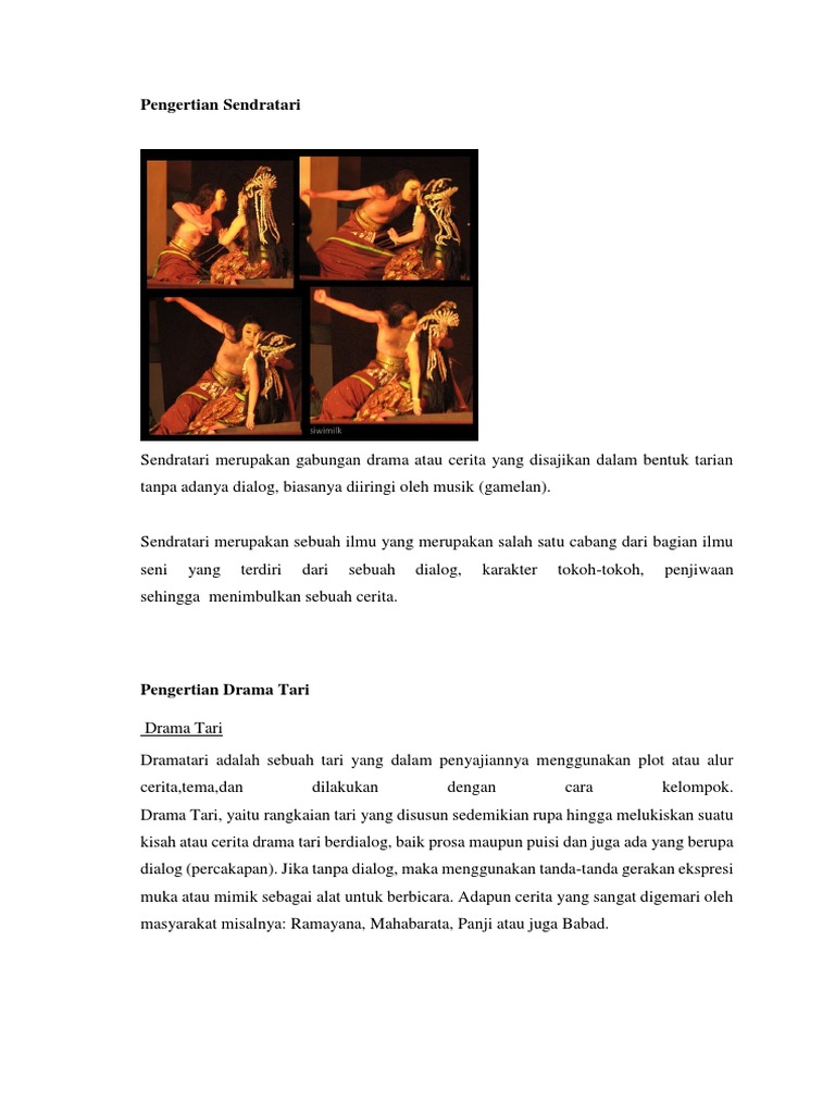 Pengertian Sendratari | PDF