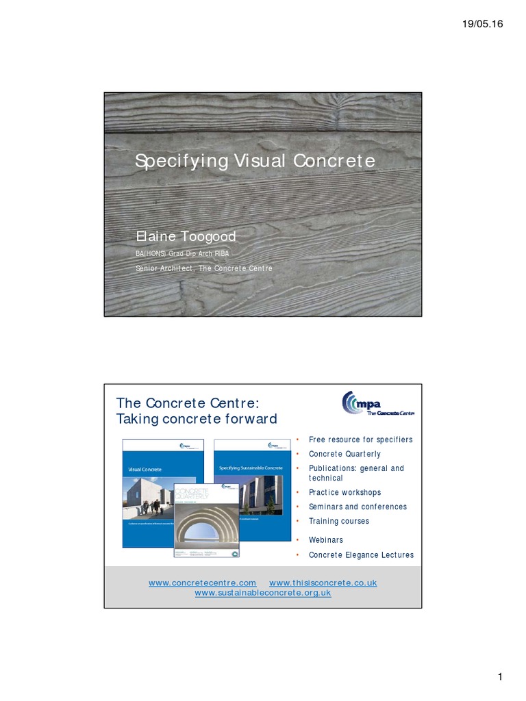 Specifying Visual Concrete Techniques | PDF | Technology & Engineering