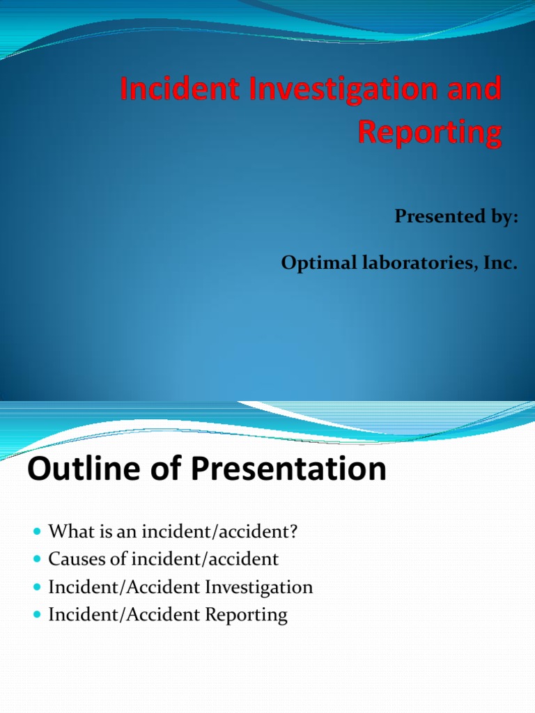 Environmental Incident Investigation Guide | PDF | Wellness | Science ...