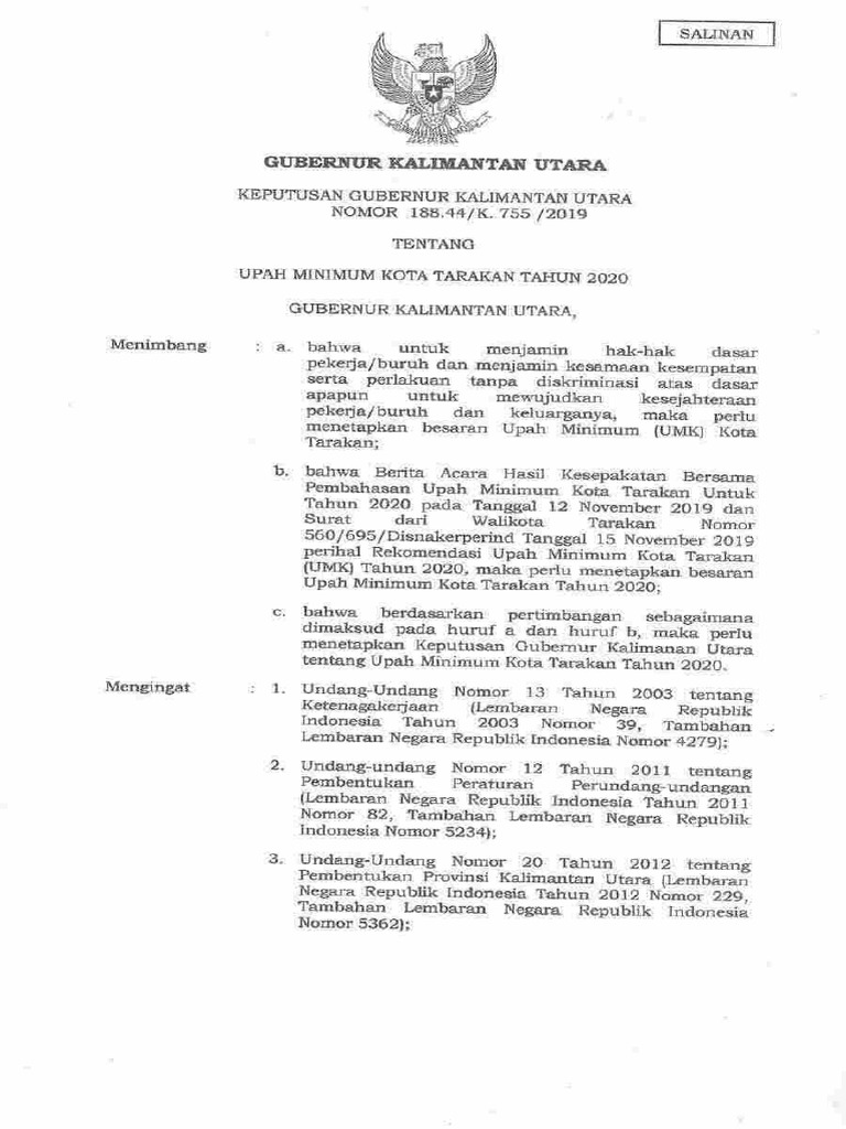 SK Umk Tarakan 2020 | PDF