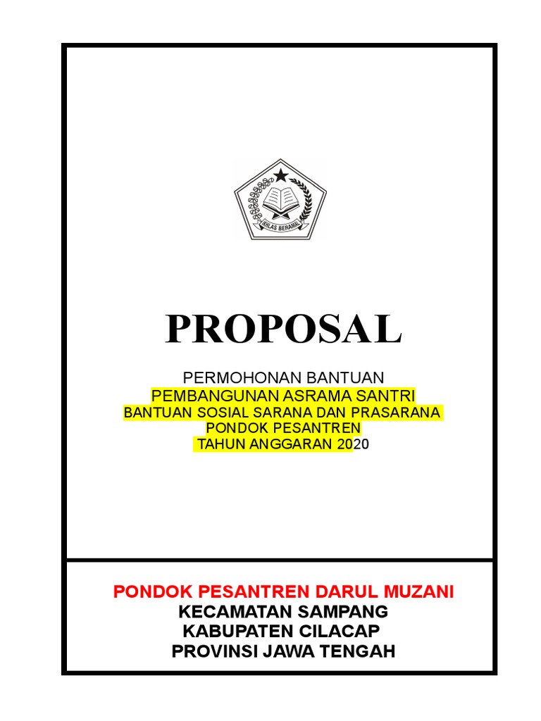 Contoh Proposal Pembangunan Asrama Pesantren | PDF