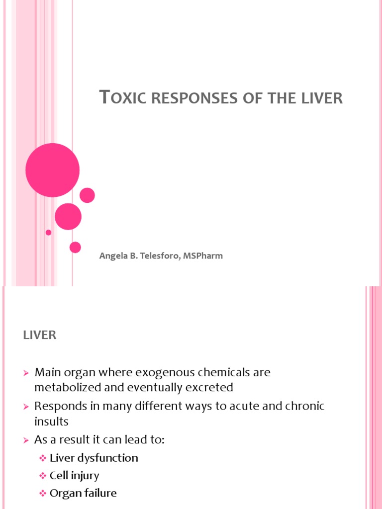 Toxic Responses of The Liver | PDF