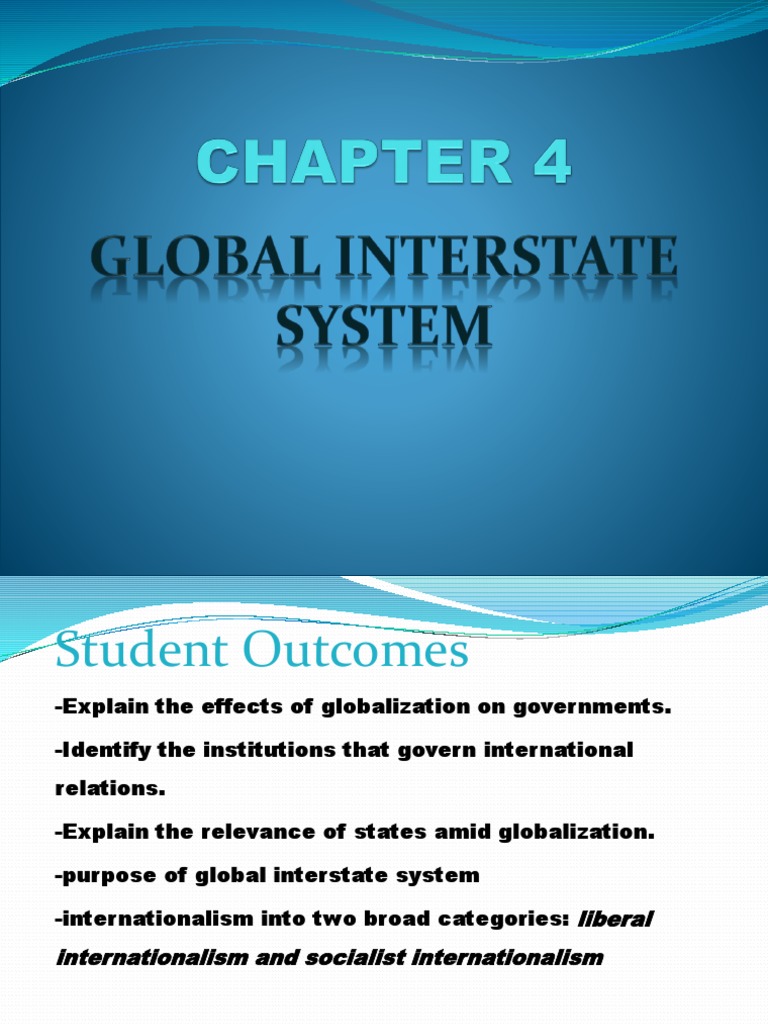 CHAPTER 3 the global interstate system