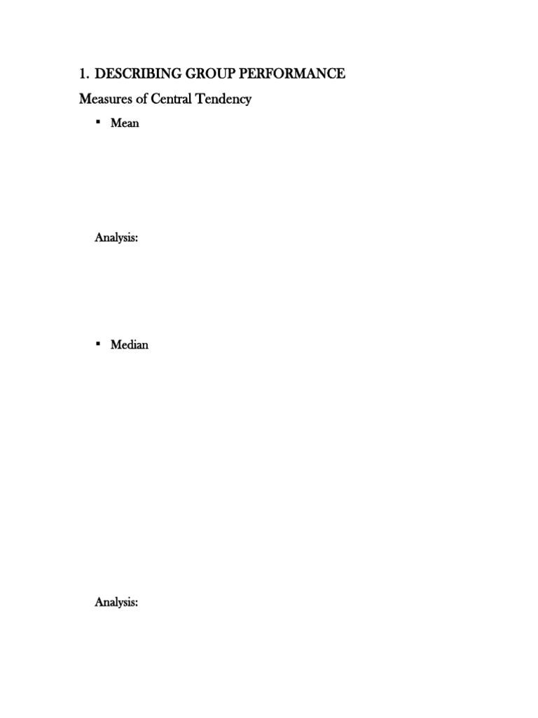 Describing Group Performance | PDF