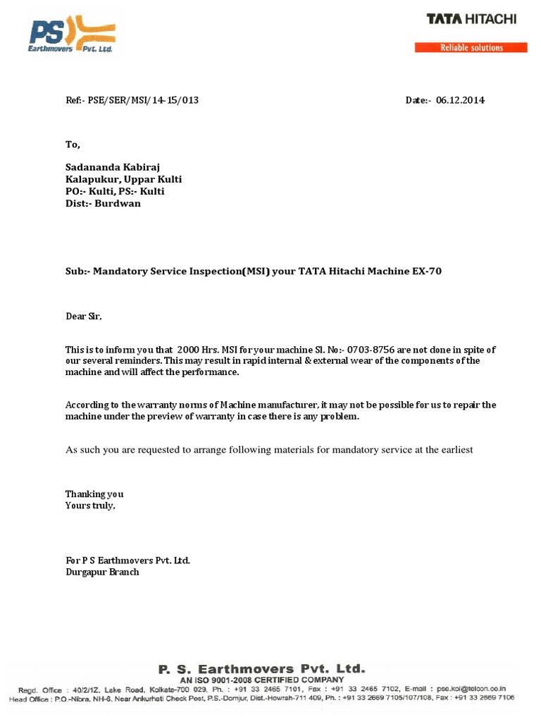 MSI Letter Format | PDF