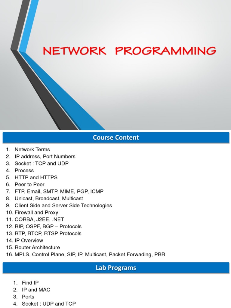 TCP - Udp Example Programs PDF | PDF