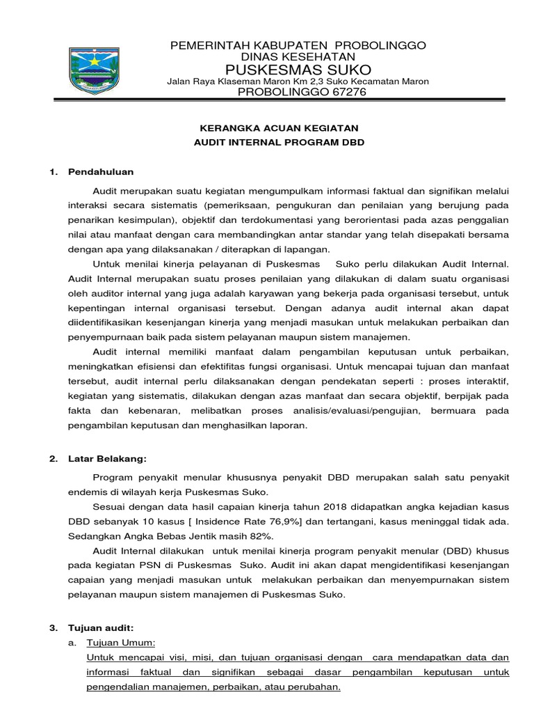 1.2 Kak Audit Program DBD | PDF