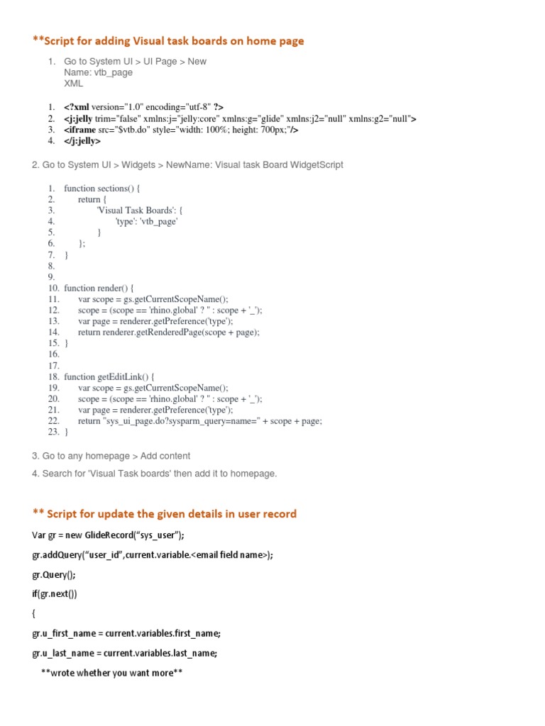 Scripts in Servicenow | PDF
