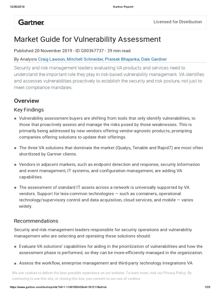 Vulnerability Assessment Guide | PDF | Computers | Technology & Engineering