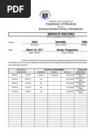 Sample Service Record DepEd | PDF