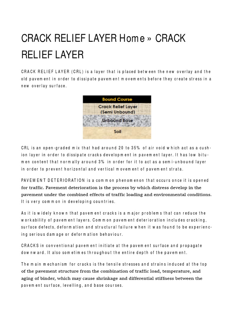 CRACK RELIEF LAYER - RoadcareRoadcare | PDF