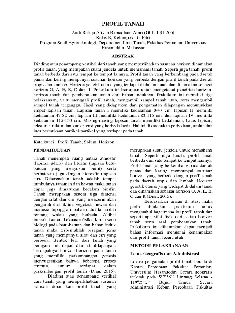 Profil Tanah | PDF