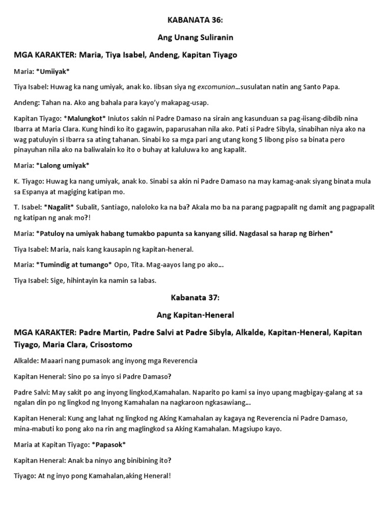Kabanata 36-40 | PDF