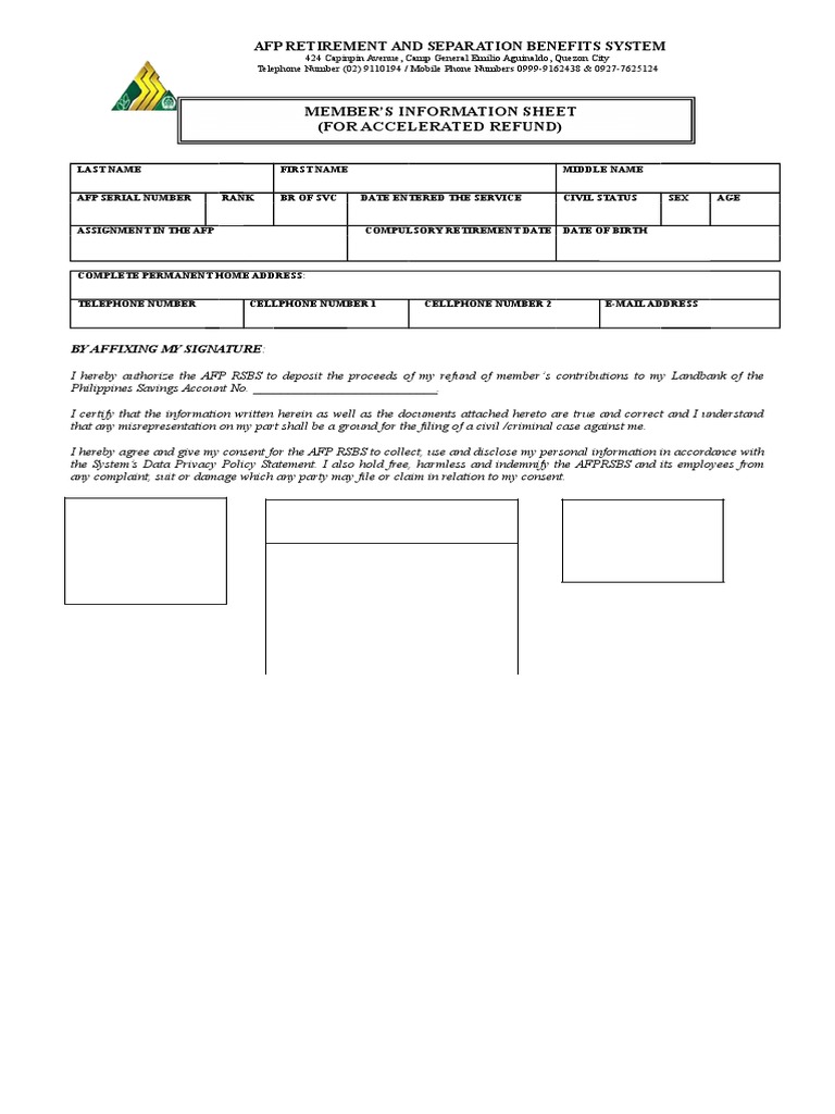 RSBS Form | PDF | Finance & Money Management | Social Science