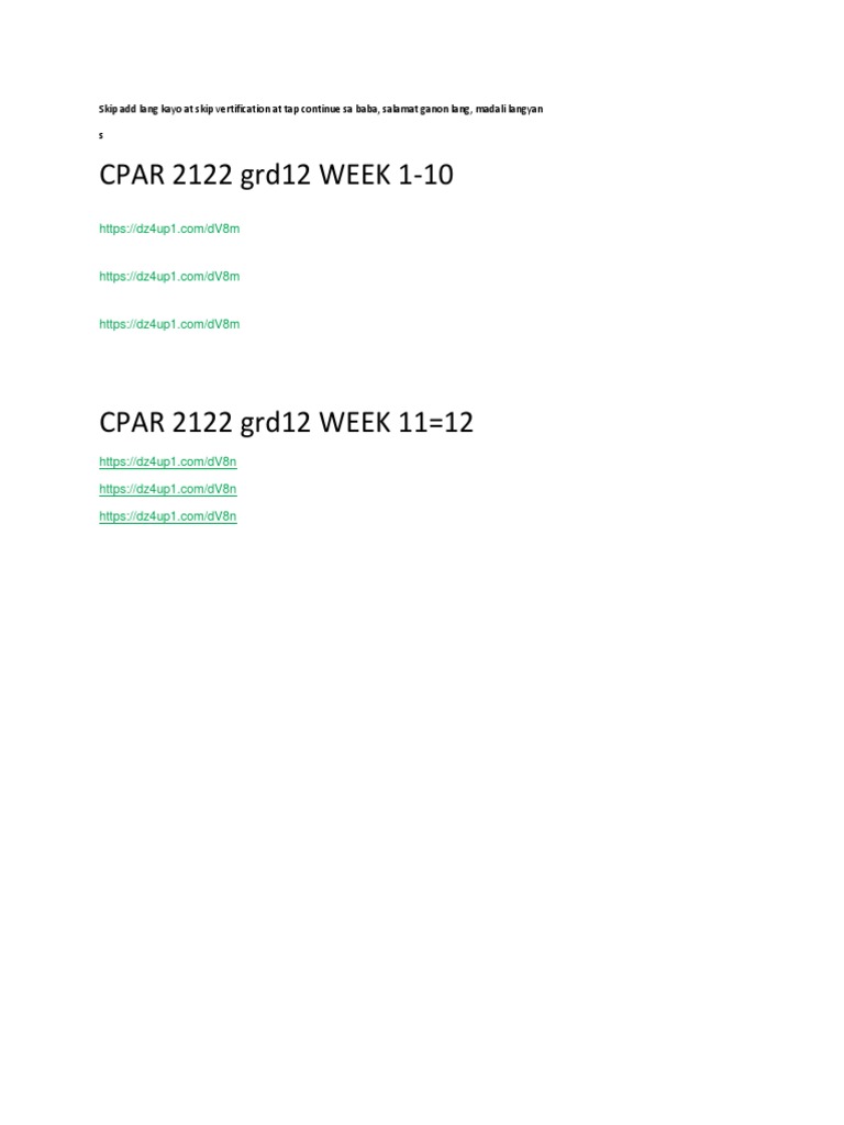 Cpar Source GRD 12 | PDF | Cooking, Food & Wine | Wellness