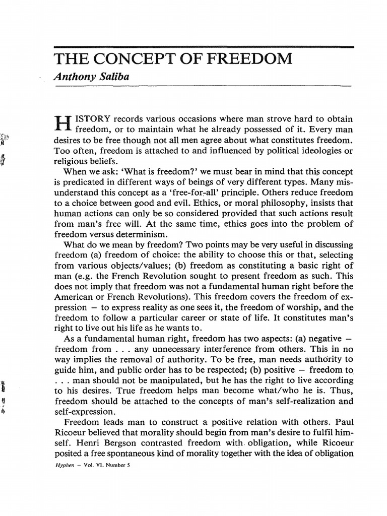 Concept of Freedom | PDF