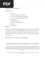 FitnessGram Pacer Test Instructions | PDF