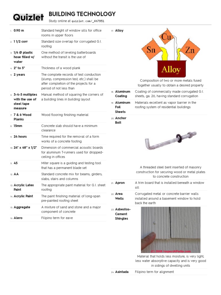 Building Tech - Summary - 3 | PDF