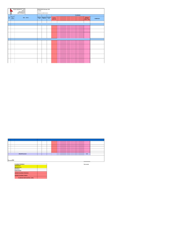 Operativni Plan - Model | PDF