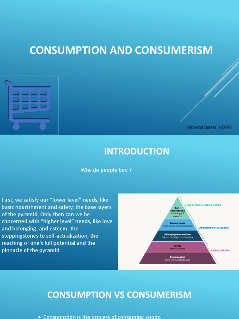 Consumption vs Consumerism Explained | PDF