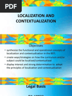 Contextualization and Localization | PDF | Teacher Education | Curriculum
