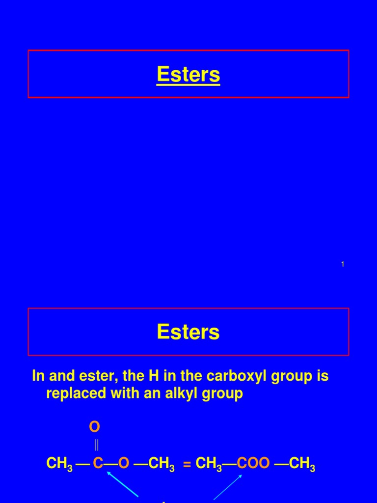 An In-Depth Look at Esters: Their Structures, Naming Conventions ...