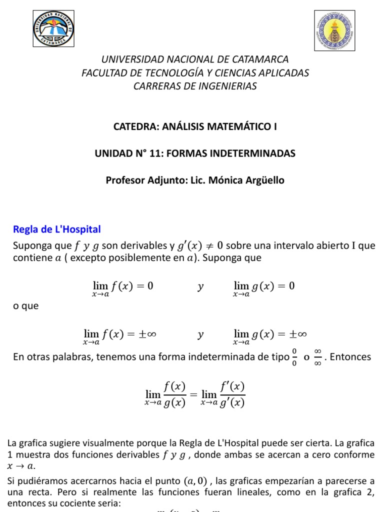 Unidad #11 FORMAS INDETERMINADAS | PDF