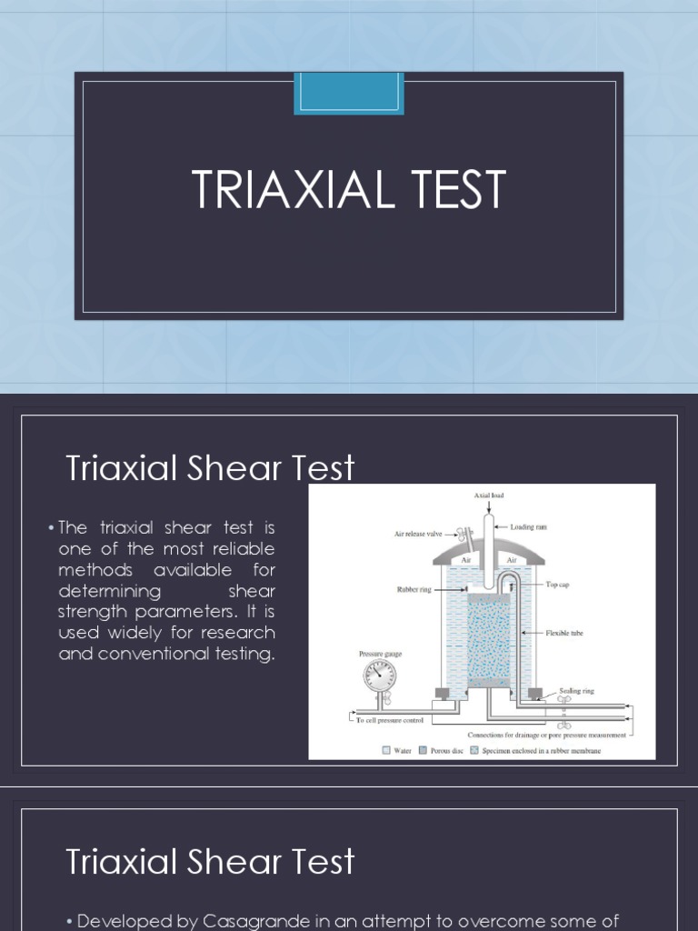 Triaxial Shear Test Overview and Examples | PDF | Science & Mathematics