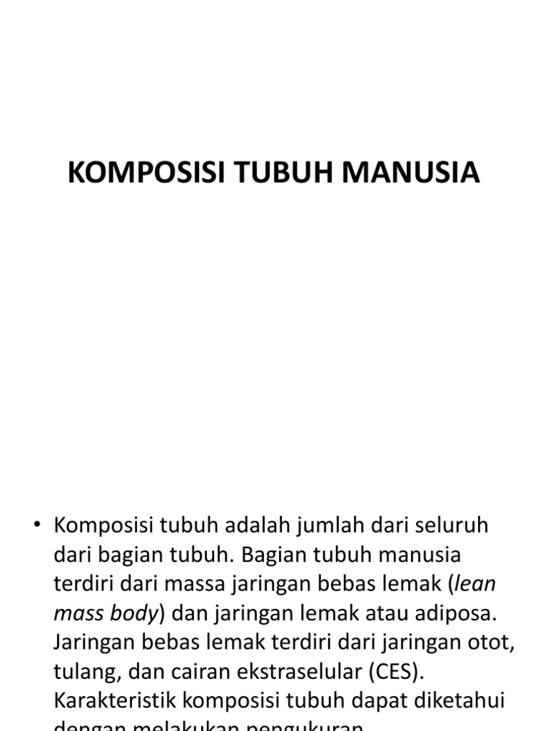 Komposisi Tubuh Manusia | PDF