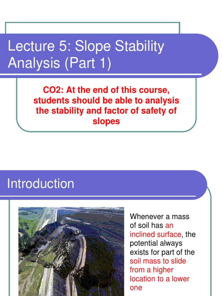 Lecture 5 Slope Stability Analysis Part 1 | PDF