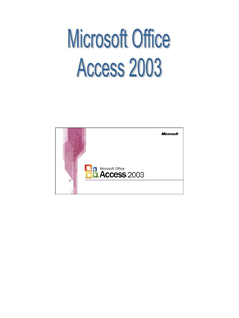 Introducción a las bases de datos con Microsoft Access 2003 | PDF | Tabla (base de datos) | SQL