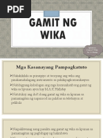 Gamit NG Wika Ayon Kay Roman Jakobson: Aralin 11.1 | PDF