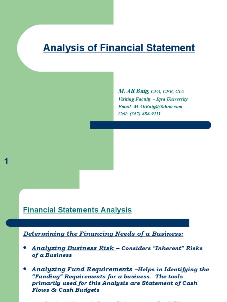 Analysis of Financial Statements - Lecture 4 | PDF | Business | Equity ...