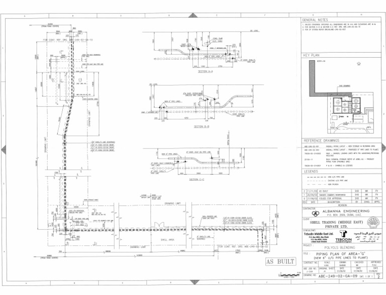 Jetty Piping Plan As Built DWG | PDF