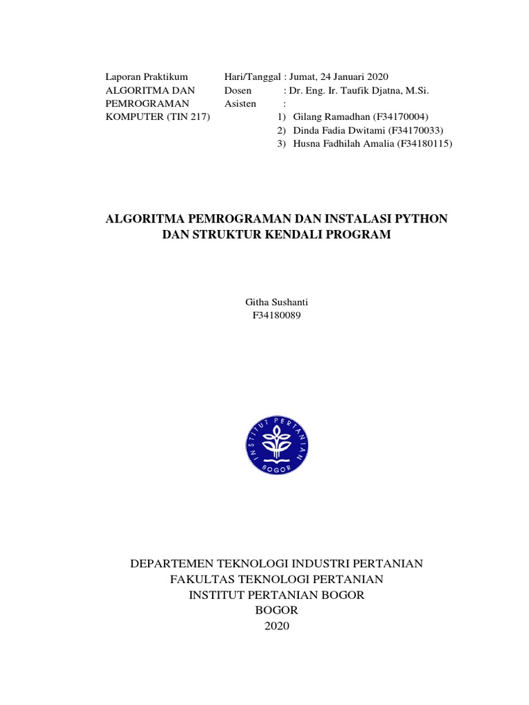 Algoritma Python dan Struktur Kendali | PDF | Seni | Komputer