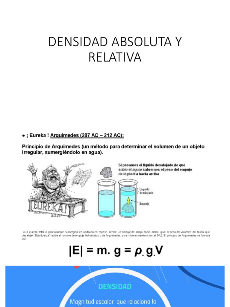 Densidad Absoluta y Relativa | PDF