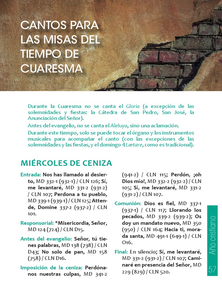 Cantos Cuaresma | PDF